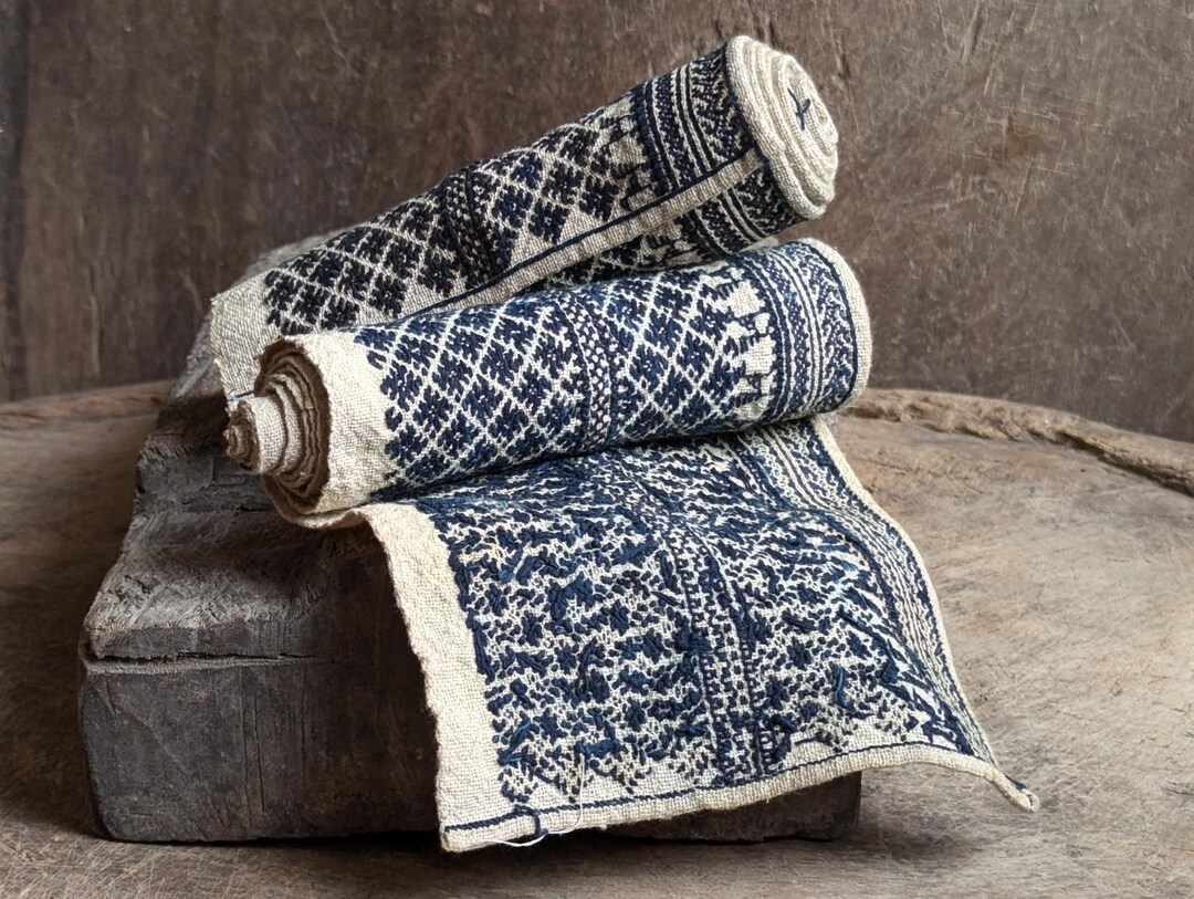 Vintage Yao Embroidery Leg Warmers Hilltribe Handmade Used Fabric Home ...