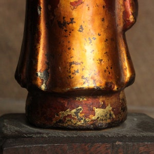 17-18th Century Buddhist Heavy Bronze Gold Leaf Lacquer Statue Vietnam ...