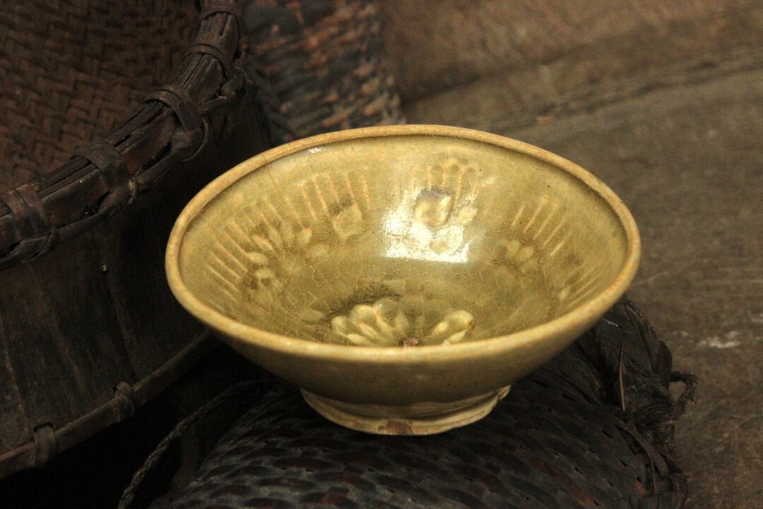 Ly Tran Dynasty 12th-14th Miniature Bowl Pottery Glazed Molded Vietnam ...