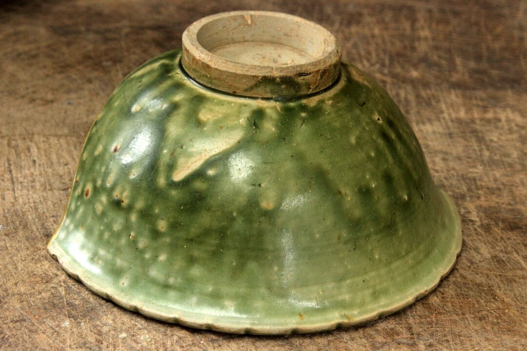 Tran Dynasty 14-15th Century Bowl Rare Green Glaze Sherd Fragment ...