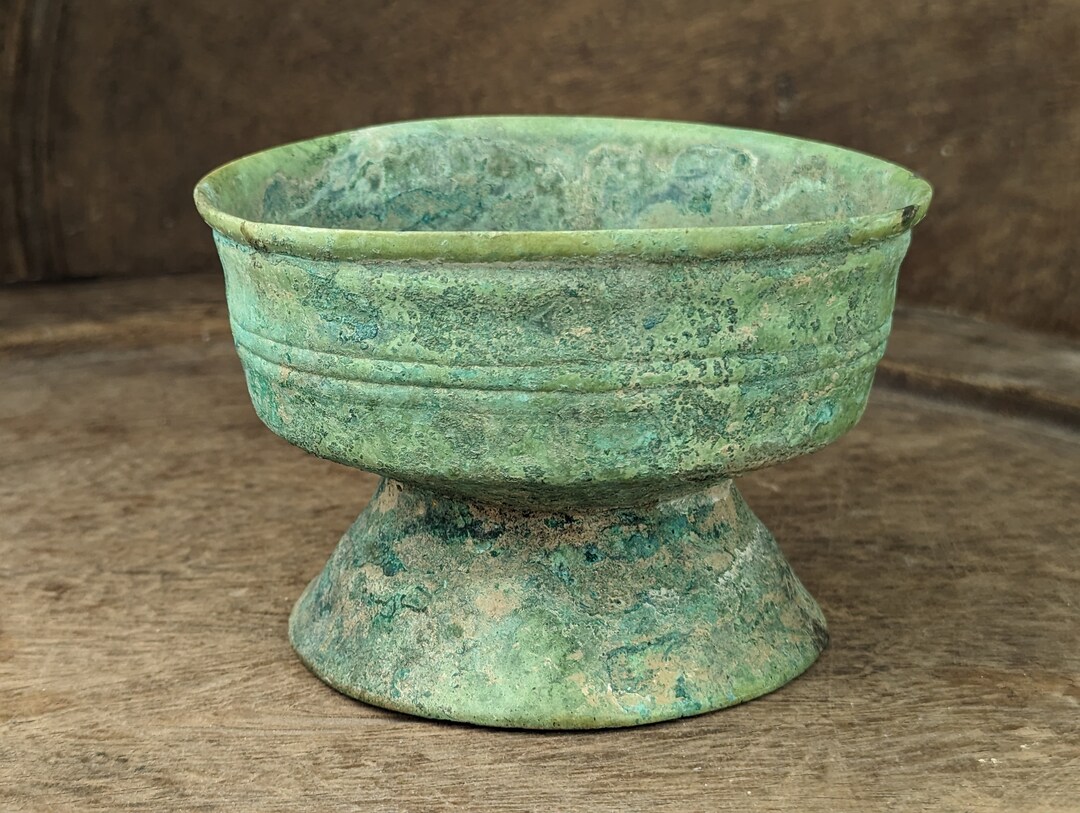 2000 Year Old Han Chinese Dynasty Era Bronze Bowl Ancient Culture Asia ...