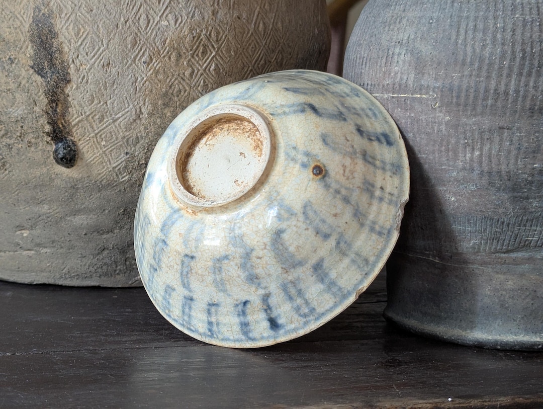 Antique Bowl Vietnamese Tran Le Dynasty 15th-16th Century Chu Dau ...