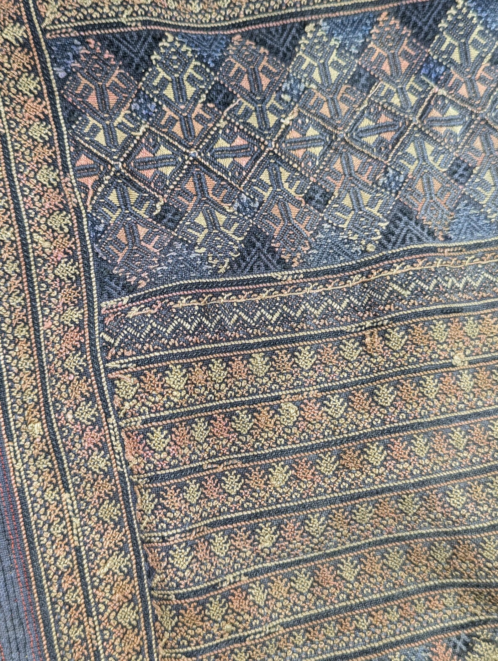 Vintage Yao Mien Tribal Embroidery Panel Vintage Handmade Hilltribe ...