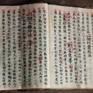 Shaman Manuscript Calligraphy Old Asian Vietnam Chinese Handwritten ...