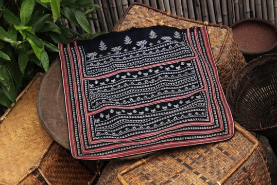 Vintage Tribal Embroidery Panel Yao Handmade Hill Tribe | Etsy