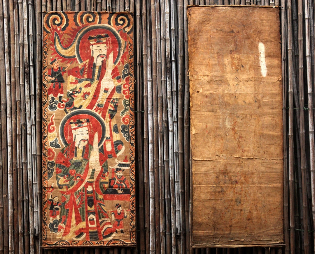Yao 19th Century Taoist Shaman Rites Painting 'tianku Diku' Drawing ...