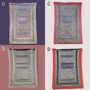 Vintage Yao Mien Tribal Embroidery Panel Vintage Handmade Hilltribe ...