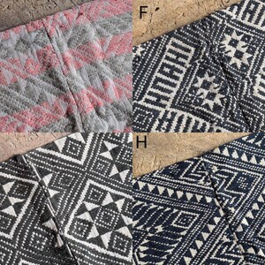 Vintage Woven Blanket Tribal Hmong Thai Throw Rug Cotton Blue White ...