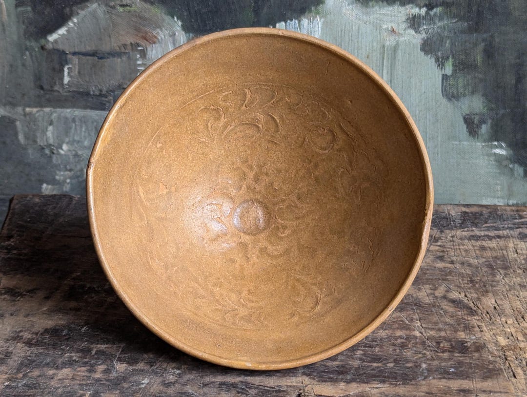 Ly Tran Dynasty 12th-14th Century Bowl Pottery Glazed Molded Vietnam ...