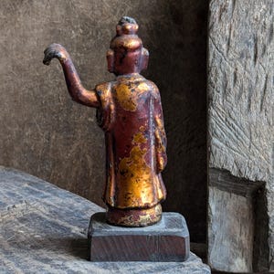 17-18th Century Buddhist Heavy Bronze Gold Leaf Lacquer Statue Vietnam ...