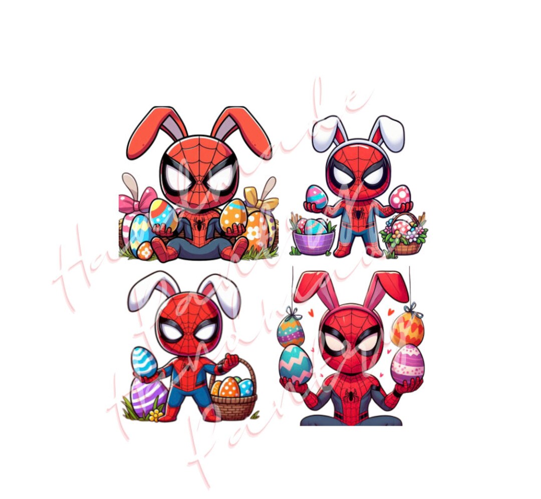 8 Files Easter Spidey Shirt Print & Cut Sublimation Spider Hero Png ...