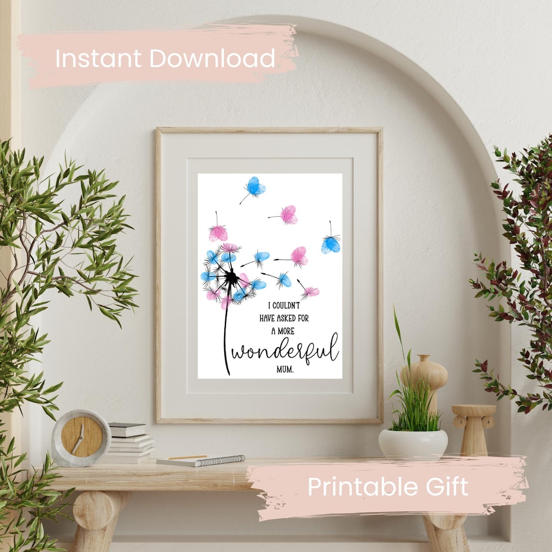 Mother's Day Flower Printable | Kids Fingerprint Craft | Preschool ...