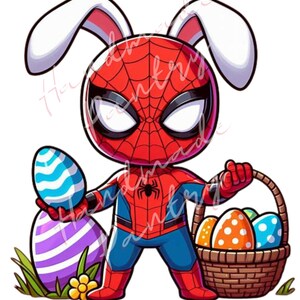 8 Files Easter Spidey Shirt Print & Cut Sublimation Spider Hero Png ...