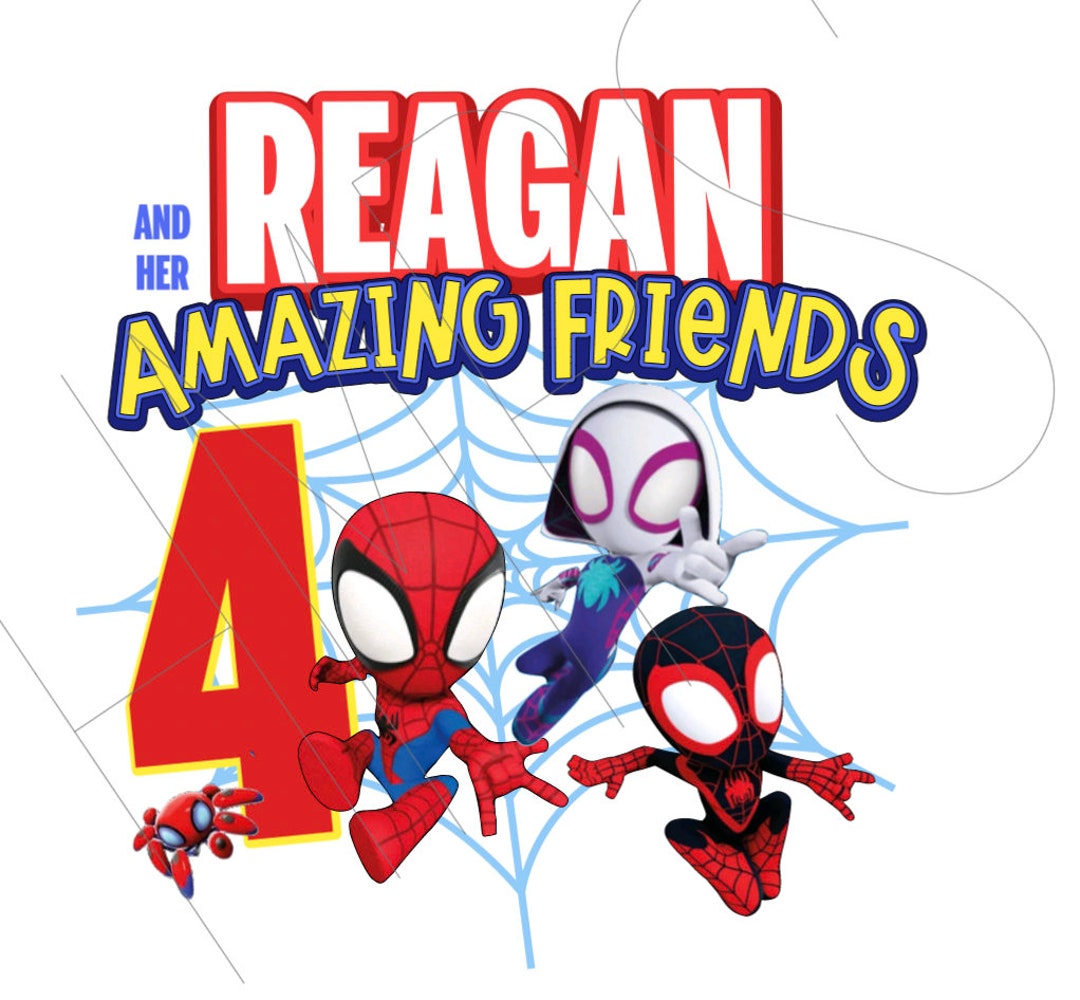PERSONALISED Any Age / Name Spidey and His / Her Amazing Friends Boy ...