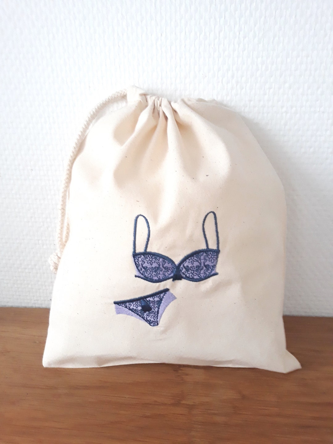 Personalized Embroidered Cotton Storage Bag for Suitcases or Wardrobes ...