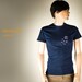 Bermuda Square T-shirt Organic Shirt for Men Dark Blue Graphic Tee ...
