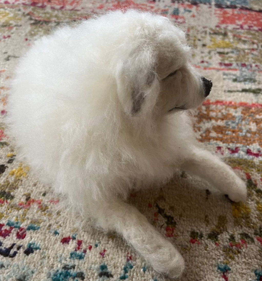 Great Pyrenees Fiber Sculpture - Etsy