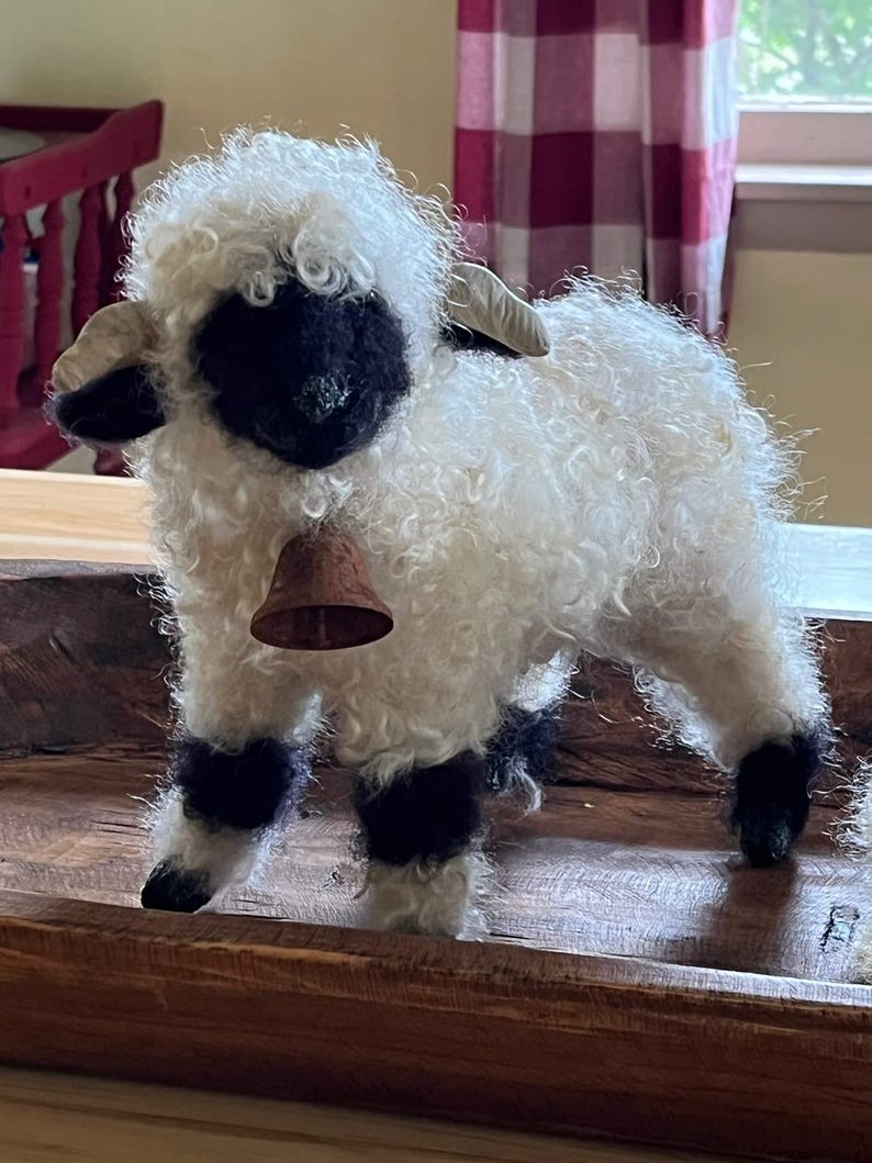Needle Felted Valais Black Nose Sheep - Etsy