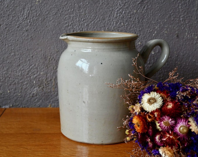 Vintage 1950s Staffordshire Chef Ware Blue Striped Pitcher, Farmhouse ...