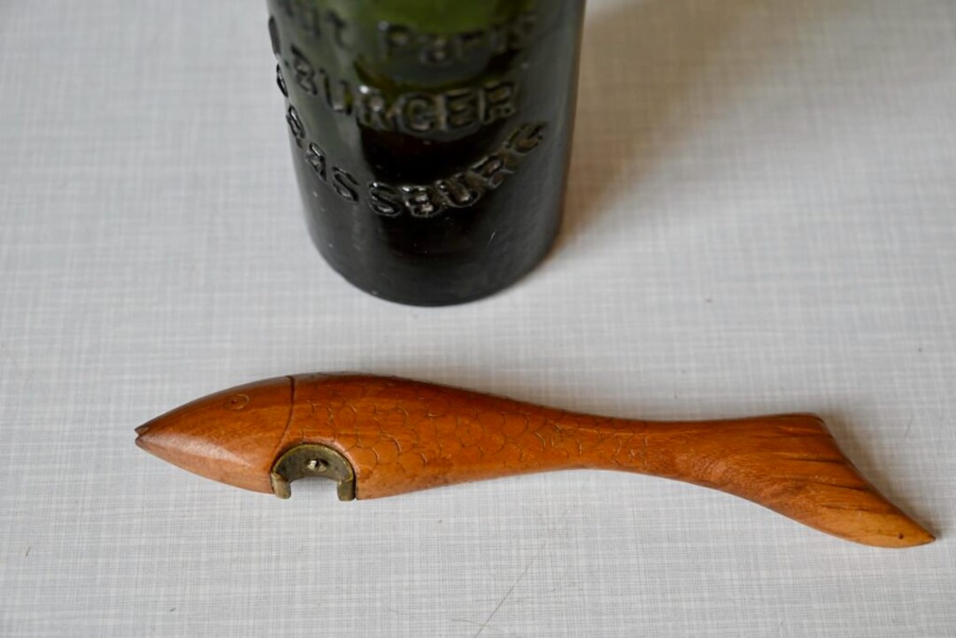 Vintage Zoomorphic Scandinavian Boho Style Fish Bottle Opener in Wood ...