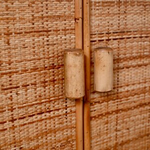 Armoire ou penderie en rotin et bois vintage shabby chic et bohème ...