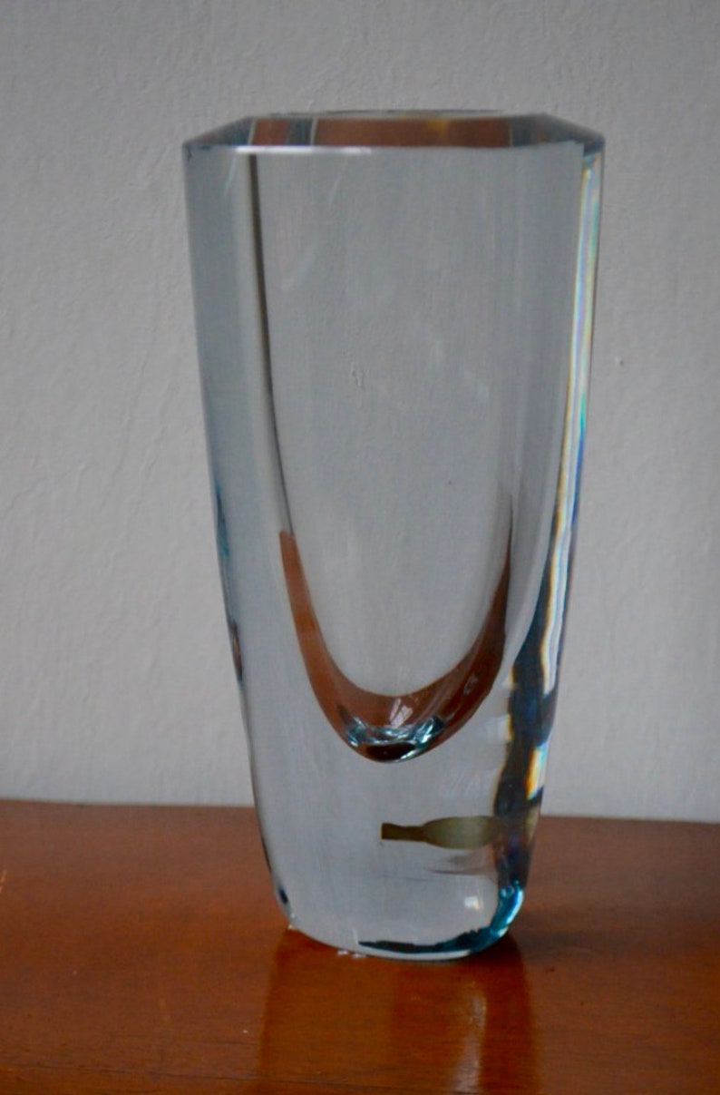 Vase Scandinavian Crystal Strombergshyttan Sweden antique | Etsy