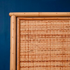 Armoire ou penderie en rotin et bois vintage shabby chic et bohème ...