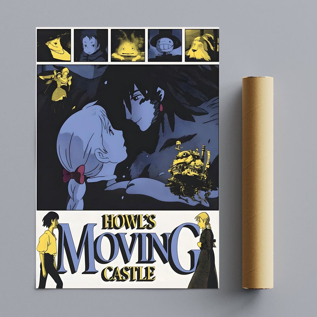 Howl's Moving Castle Movie Poster, Movie Wall Art Digital Print ...