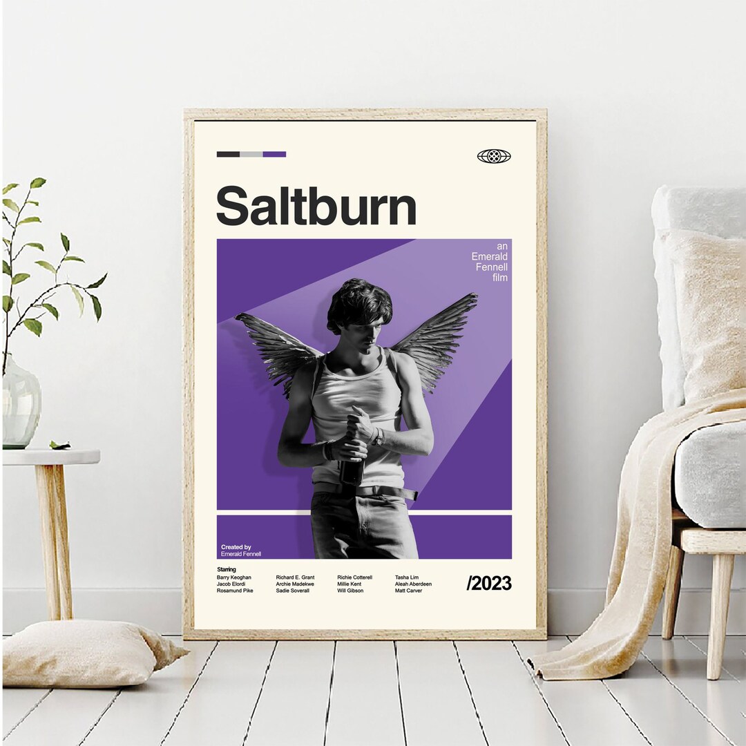 Vintage Saltburn Poster, Retro Movie Print, Modern Vintage Movie ...
