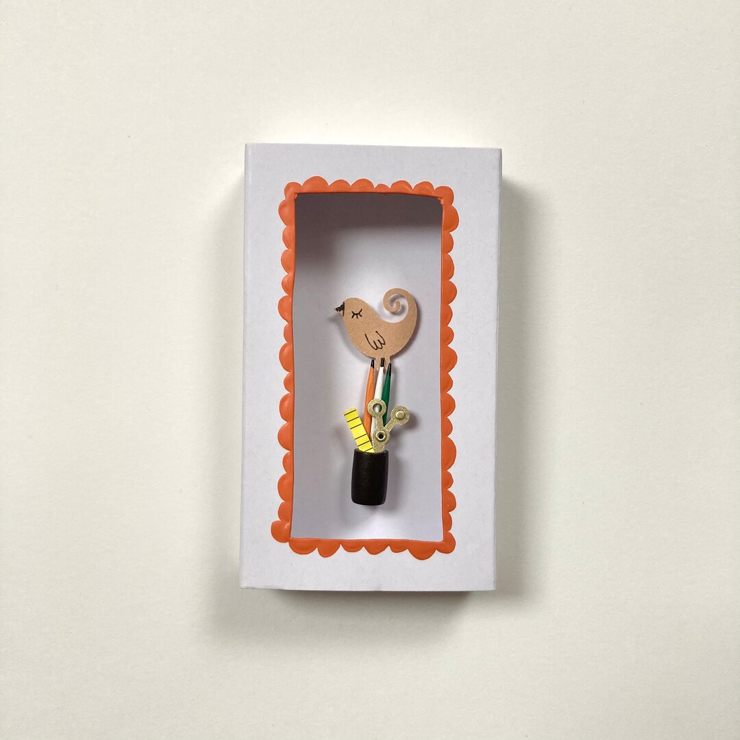 Jumbo Matchbox Portrait craft Bird Decoration / Gift Idea for Craft ...