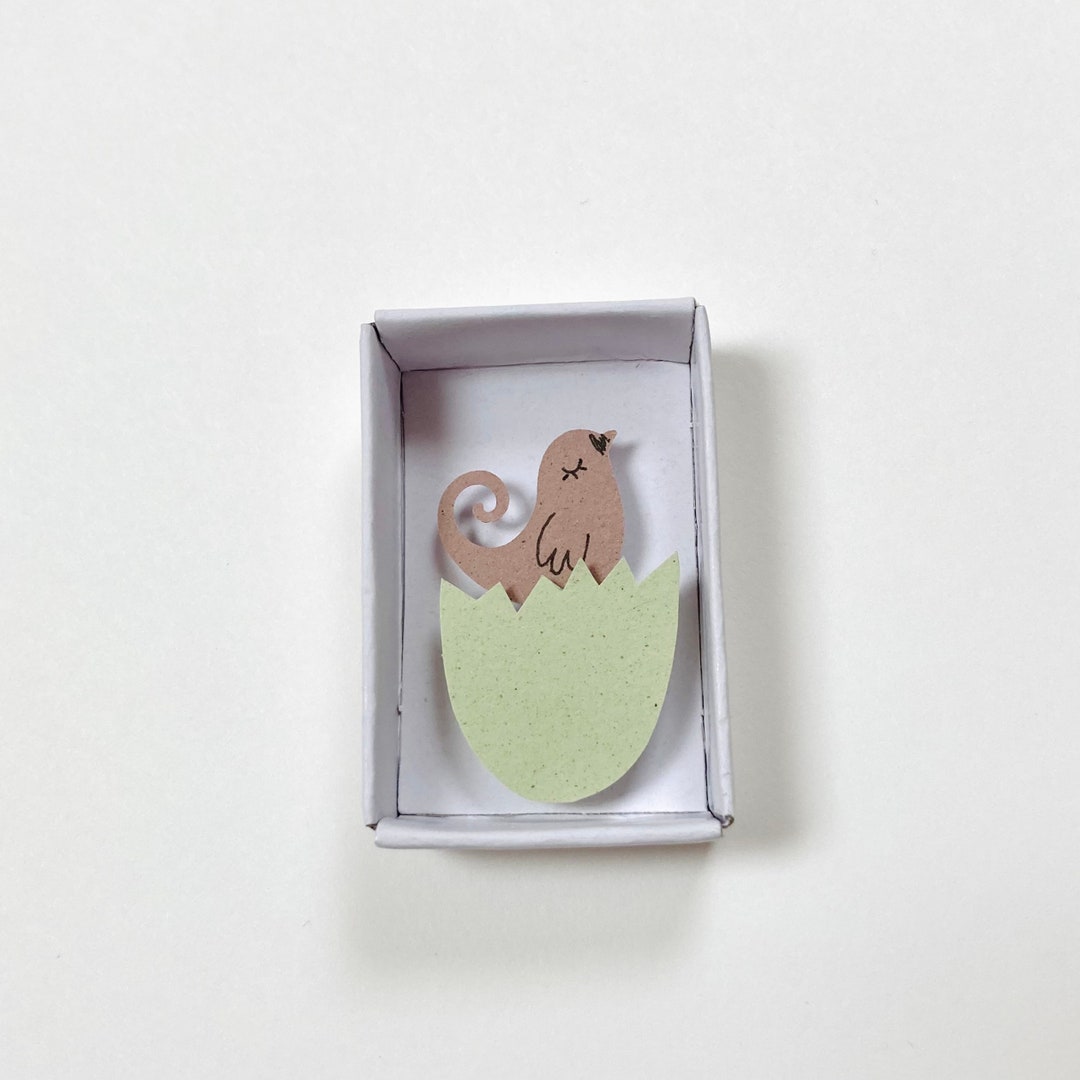 Matchbox mr. Bird in the Easter Egg Easter Decoration / Easter Gift - Etsy