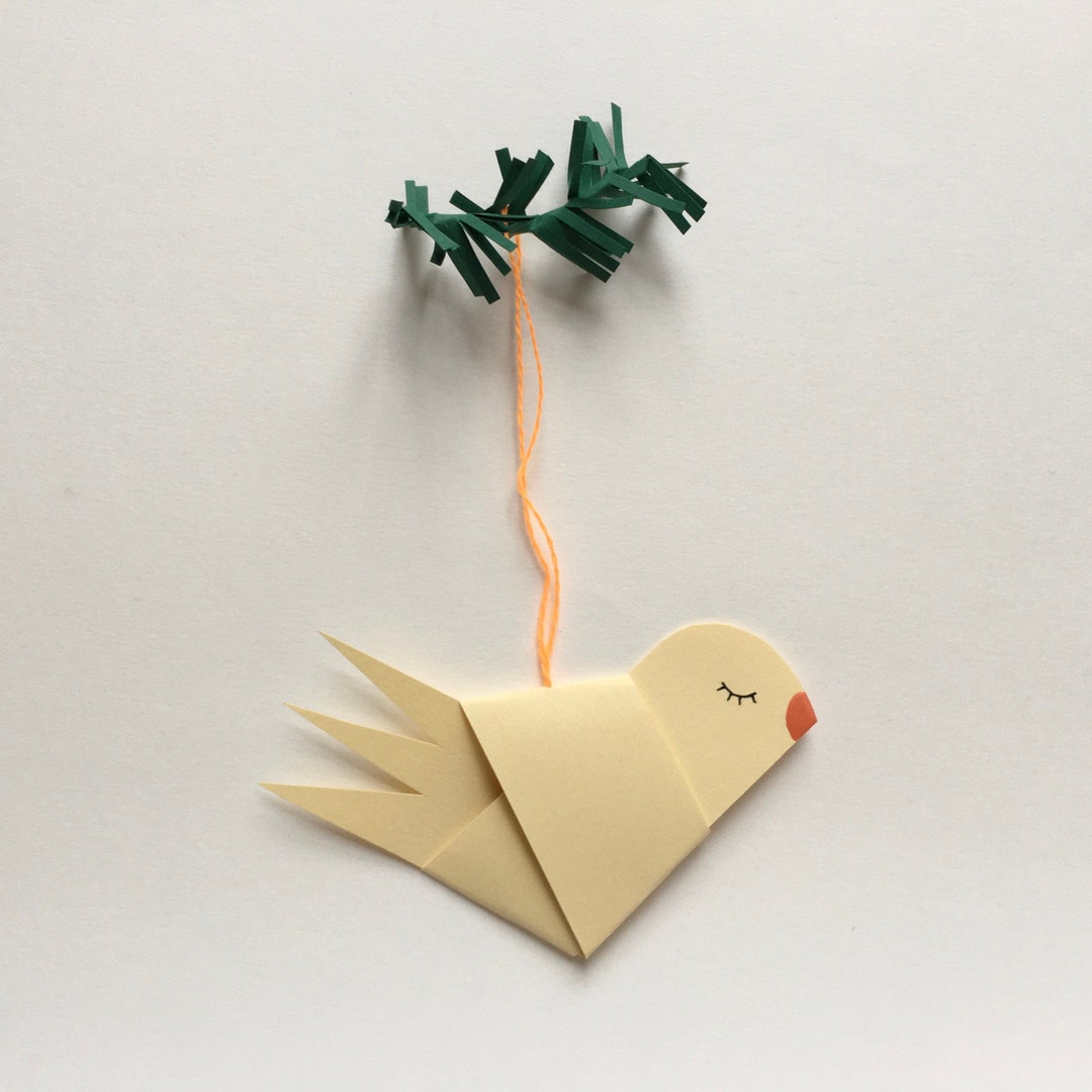 1 Small Paper Bird / Decorative Pendant / Shrub Decoration / - Etsy