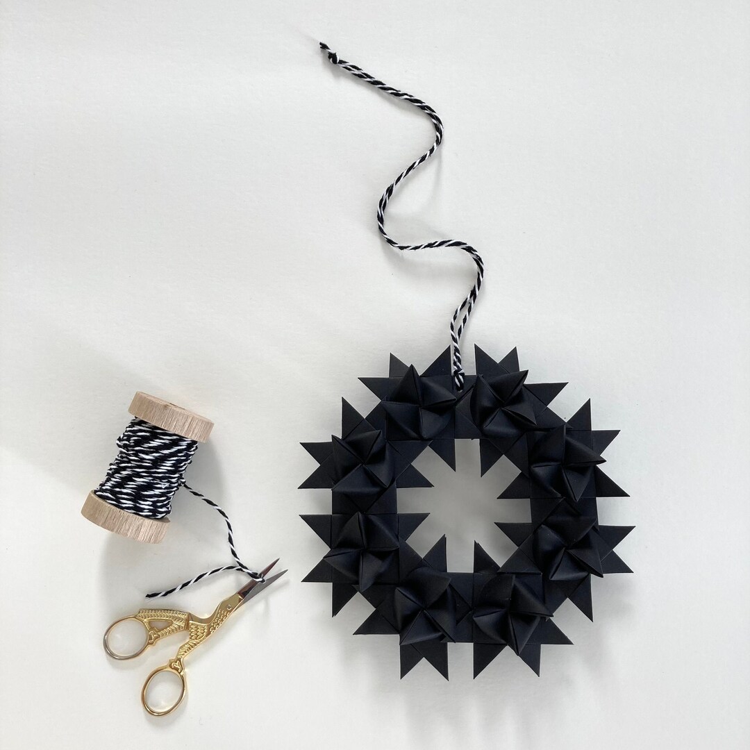 Fröbel Wreath / Wreath Made of Fröbel Stars Approx. 15 Cm Diameter ...