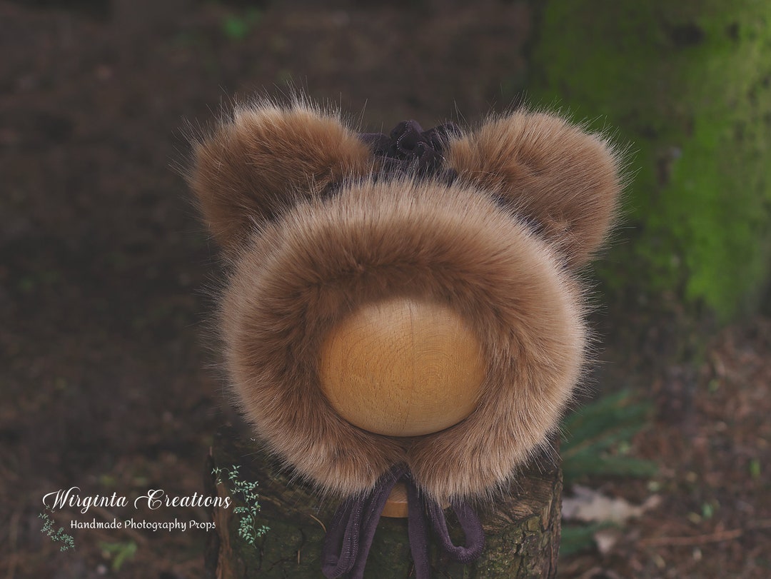 Handmade Tattered Style Teddy Bear Bonnet for 12-24 Months Old ...