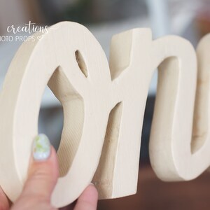 Curved Letters ONE, Photography Prop, Wooden Decoration. Cake Smash ...
