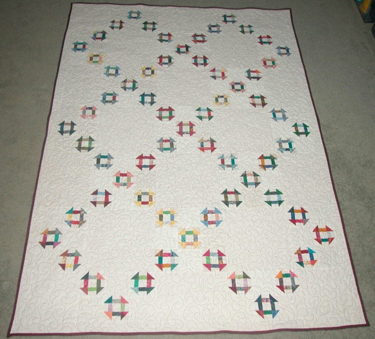 Delicate Churn Dash Irish Chain Quilt Pattern - Etsy