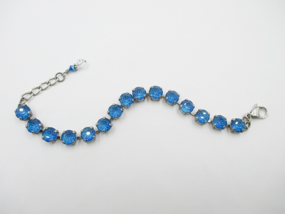NEON BLUE 8mm Bracelet, Bright Blue Bracelet, Neon Blue Bracelet ...