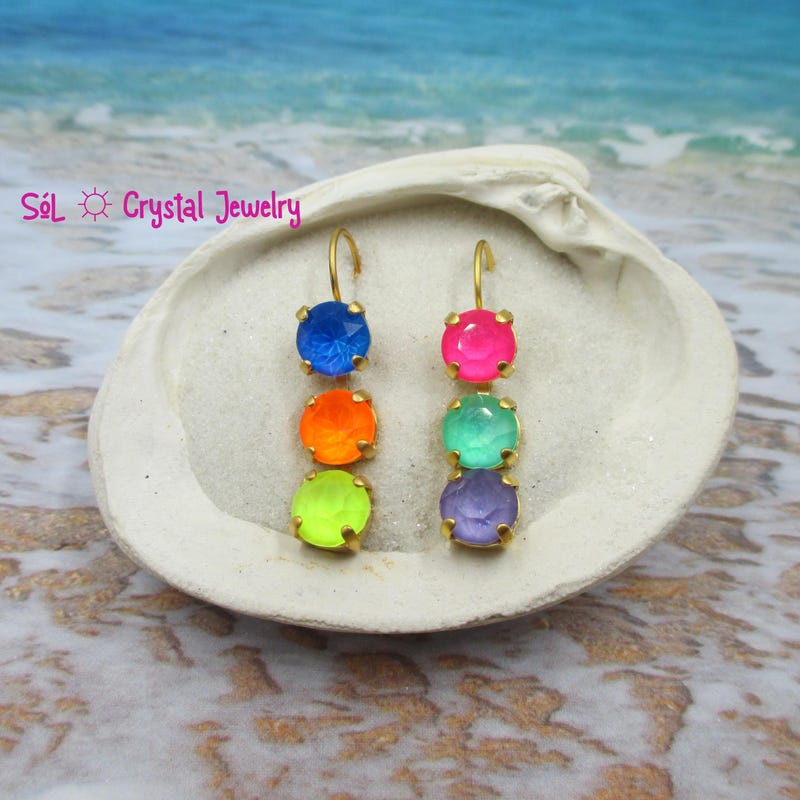 Neon Earrings - Etsy
