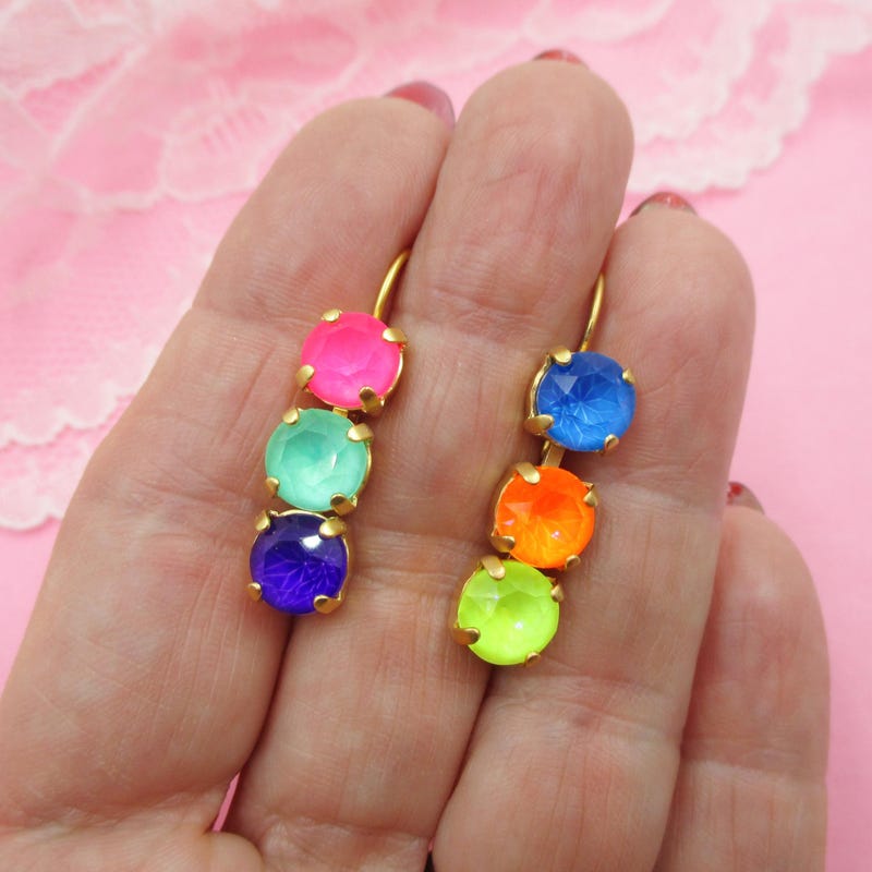 Neon Earrings - Etsy