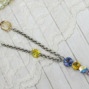 Sale LONG CRYSTAL NECKLACE Genuine Crystals in Varying Shapes and Sizes ...