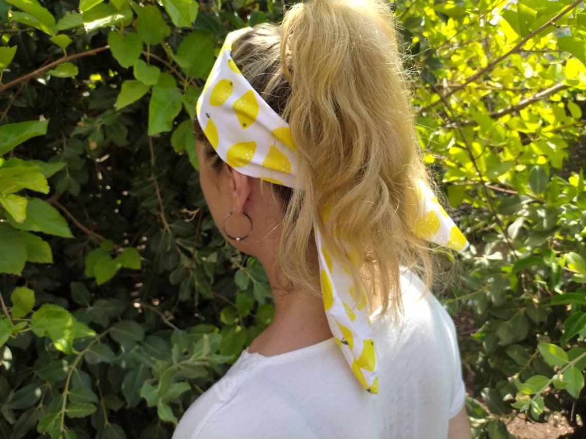 Bright yellow hairbandheadband rockabilly headbandtwo | Etsy