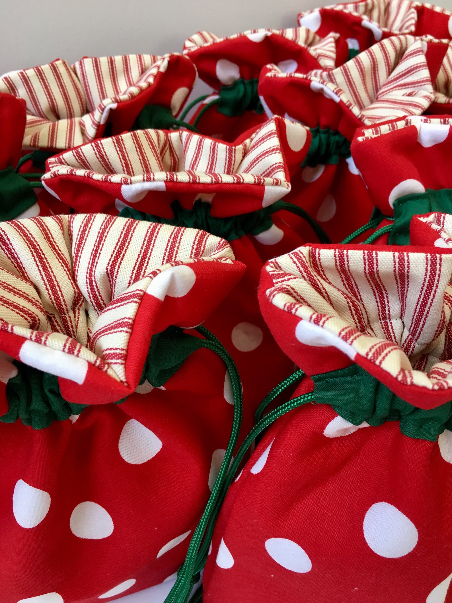 Fabric Christmas Gift Bag Secret Santa Hanukkah Gift Cloth - Etsy