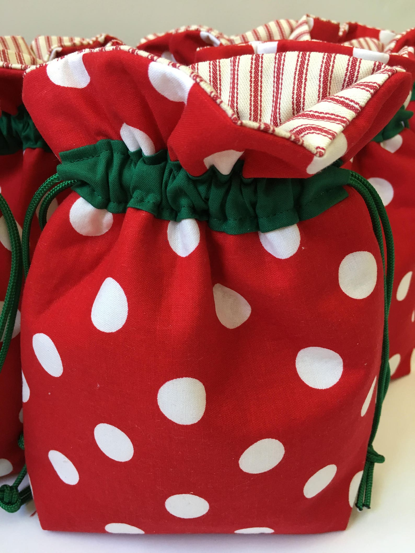 Fabric Christmas Gift Bag Secret Santa Hanukkah Gift Cloth - Etsy