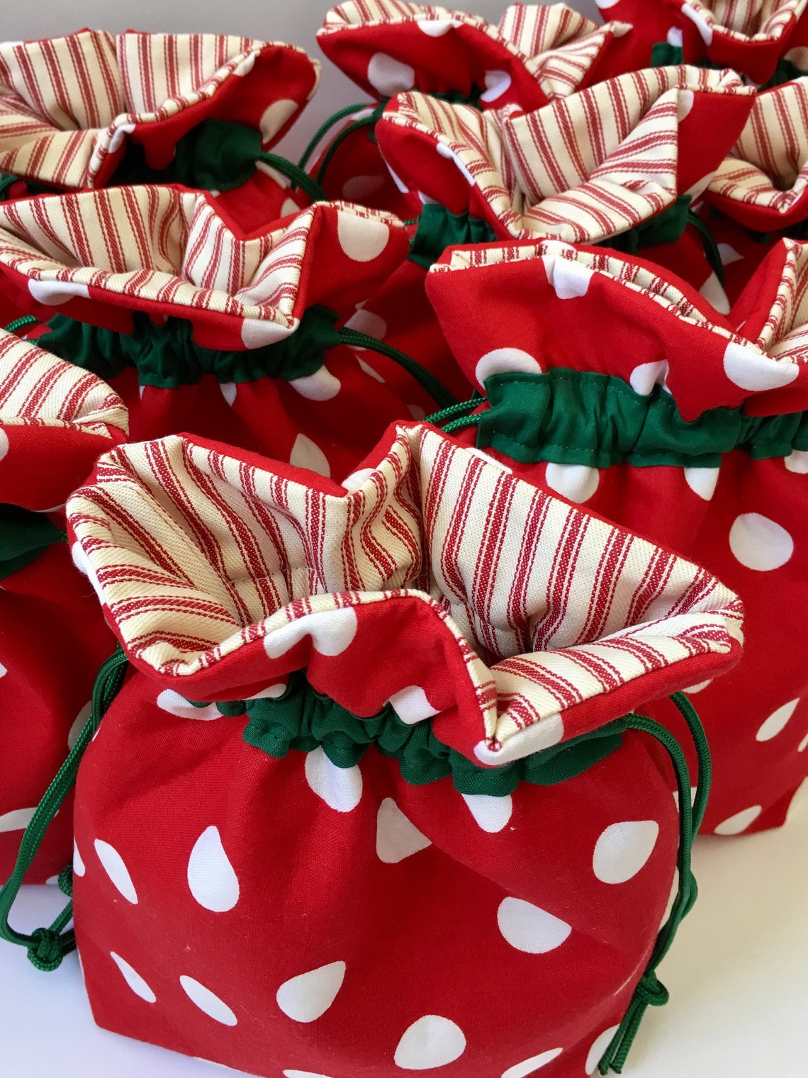 Fabric Christmas Gift Bag Secret Santa Hanukkah Gift Cloth - Etsy