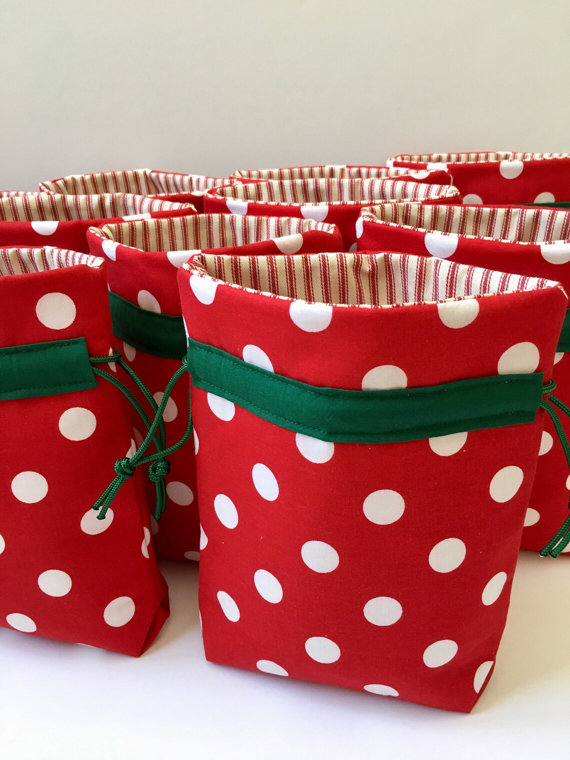 Fabric Christmas Gift Bag Secret Santa Hanukkah Gift Cloth - Etsy