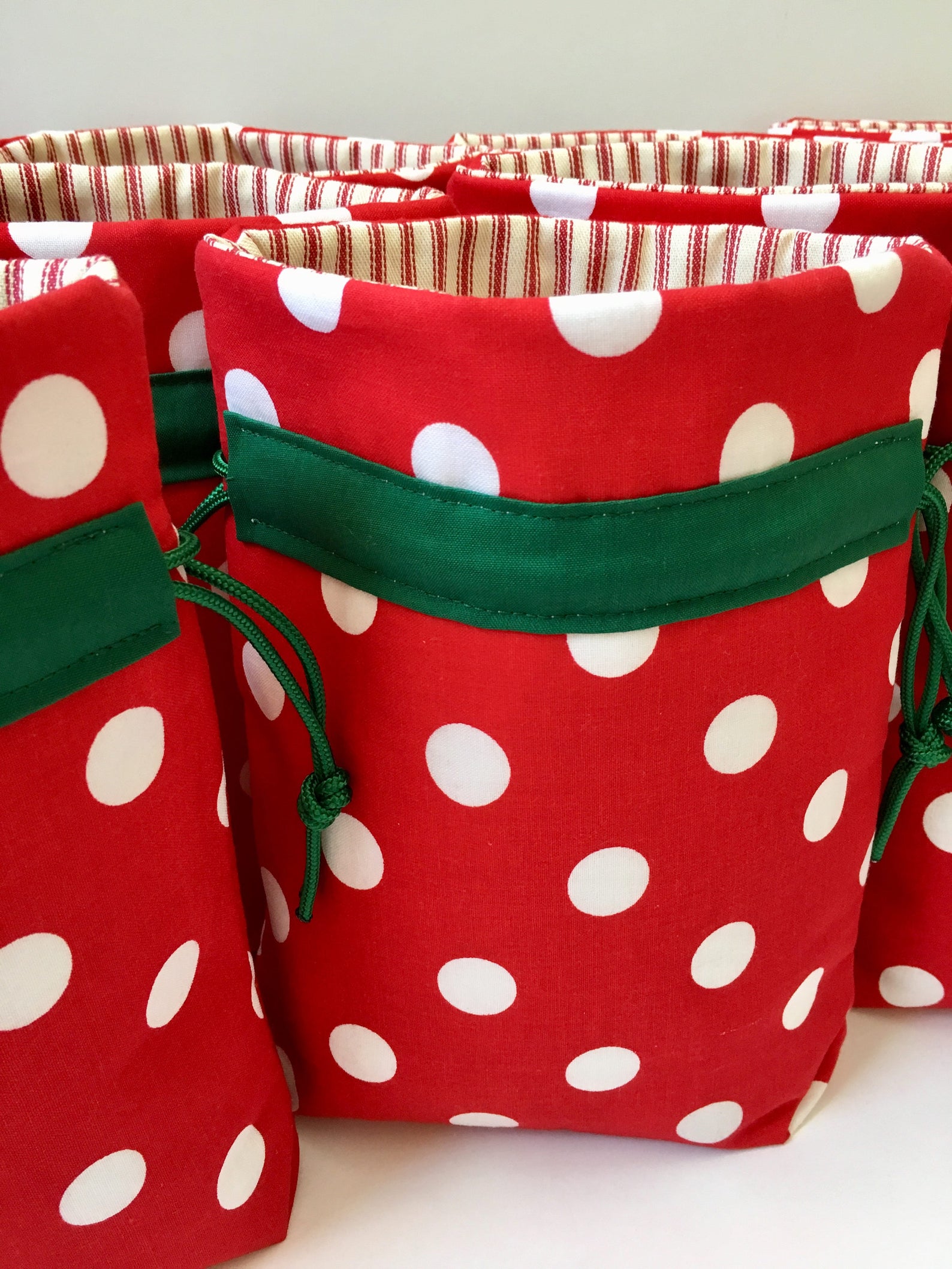 Fabric Christmas Gift Bag Secret Santa Hanukkah Gift Cloth - Etsy