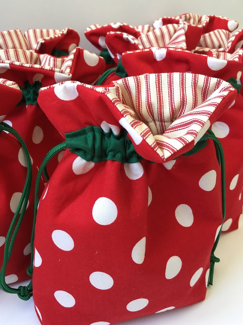 Fabric Christmas Gift Bag Secret Santa Hanukkah Gift Cloth - Etsy