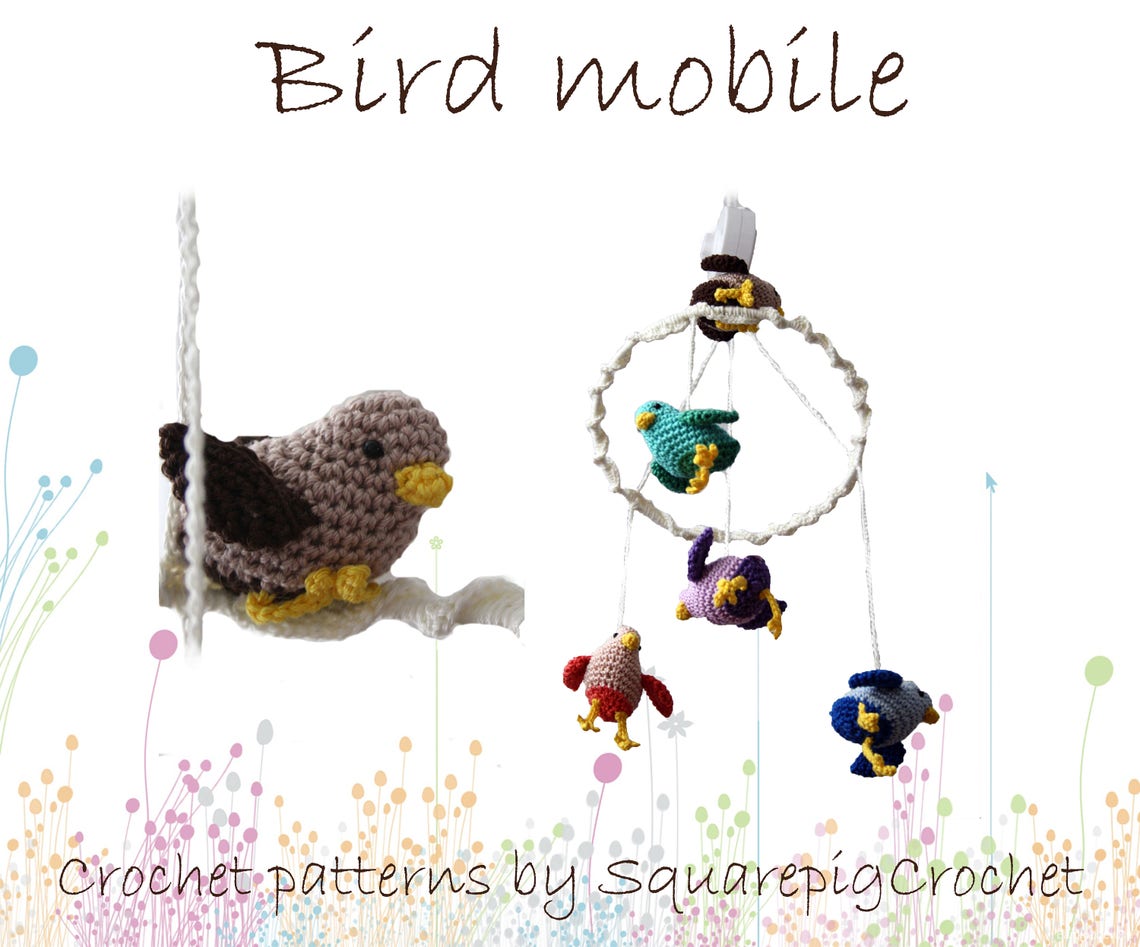 Crochet Pattern for Baby Bird Mobile With Musicbox - Etsy UK