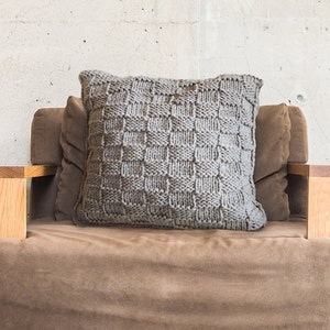 Hand Knitted Pillow Case, Sweater Pillow Cover, Couch Cushion Cover ...