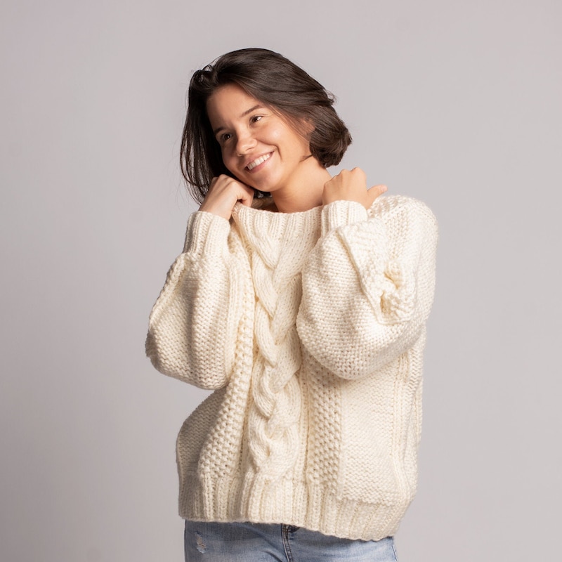Hand Knit Sweater - Etsy